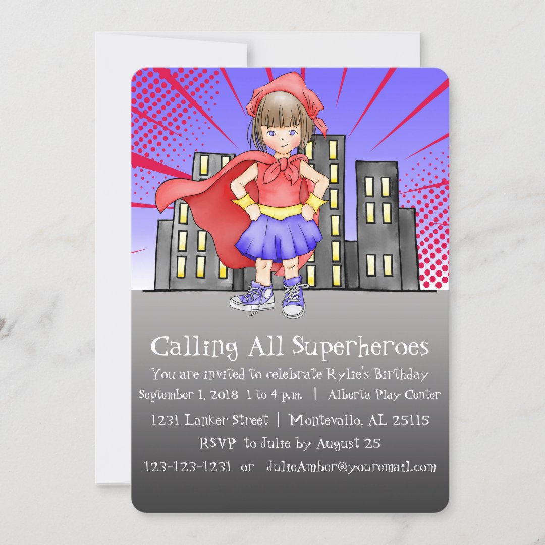 Calling All Superheroes Birthday Invitation | Zazzle
