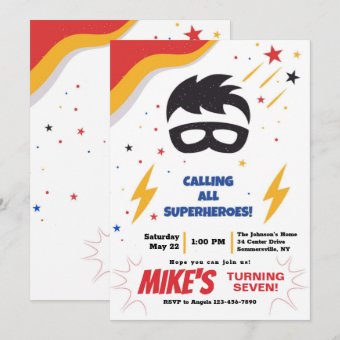 Calling All Superheroes Birthday Party Invitation | Zazzle