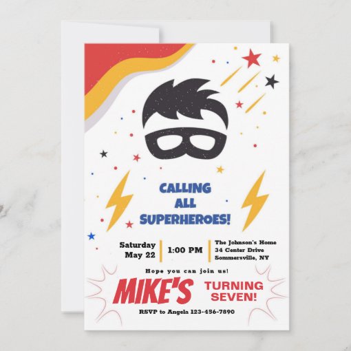 Calling All Superheroes Birthday Party Invitation | Zazzle