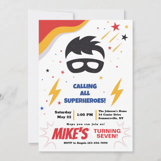 Calling All Superheroes Birthday Party Invitation | Zazzle