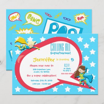 Calling All Superheroes Birthday Party Invitation | Zazzle