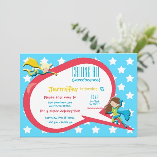 Calling All Superheroes Birthday Party Invitation | Zazzle