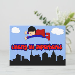 Calling All Superhero's Party Invitation | Zazzle