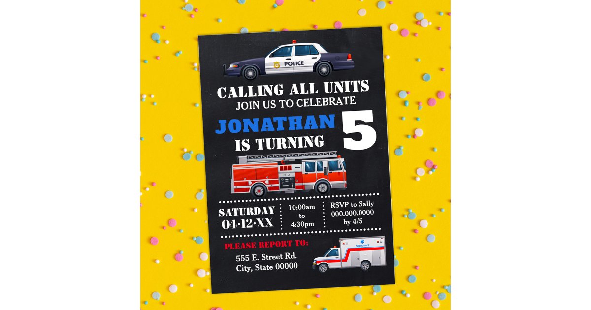 Calling All Units Any Age Birthday Invitation | Zazzle