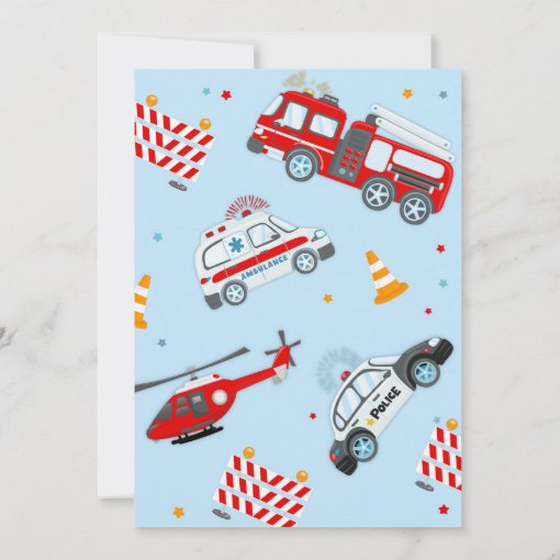 Calling All Units, Emergency Squad Invitation | Zazzle