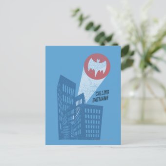 Calling Batman Bat Symbol Graphic Postcard | Zazzle