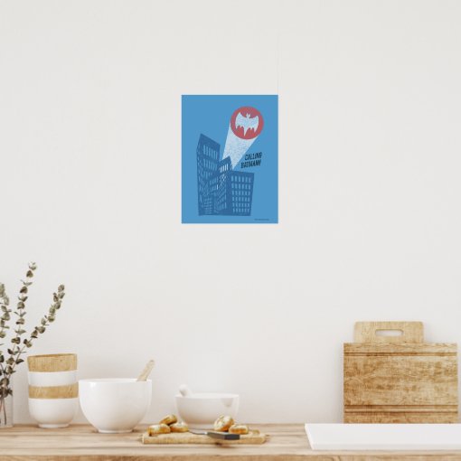 Calling Batman Bat Symbol Graphic Poster | Zazzle