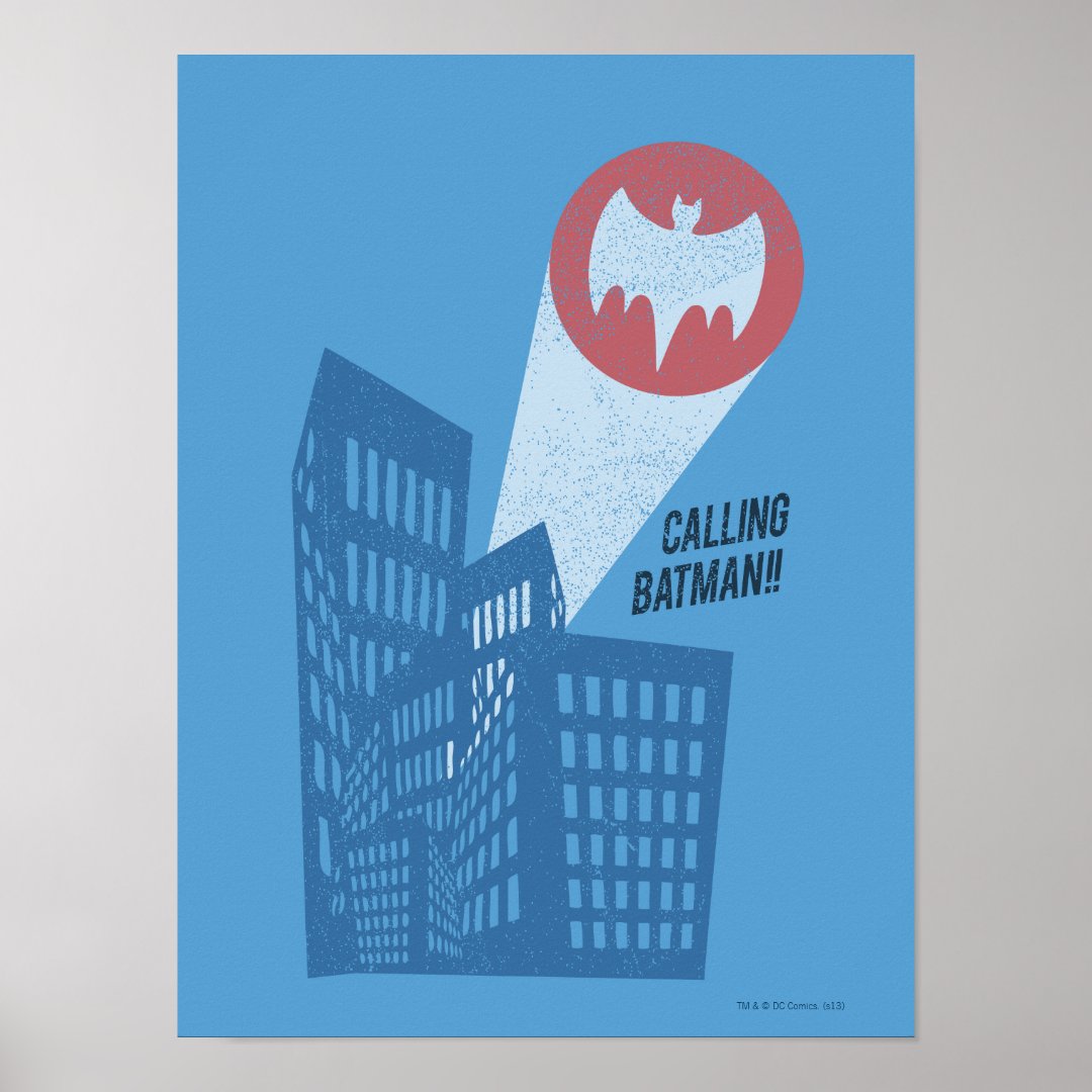 Calling Batman Bat Symbol Graphic Poster | Zazzle