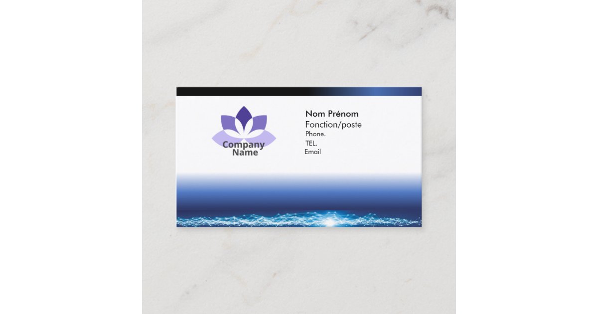 Calling card blue for a professional | Zazzle