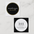 CALLING CARD circle border chic black white gold | Zazzle