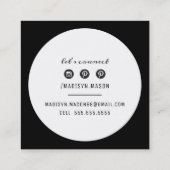 CALLING CARD circle border chic black white gold | Zazzle