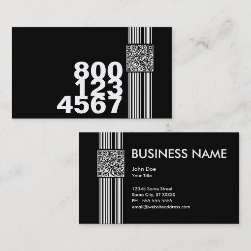 calling qr code (color customizable) business card | Zazzle