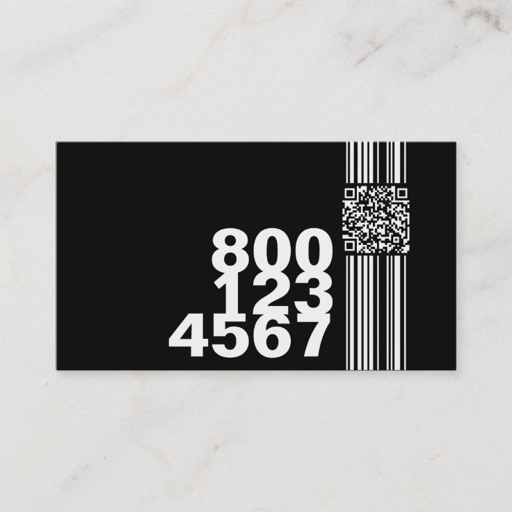 calling qr code (color customizable) business card | Zazzle
