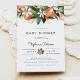 CALLIOPE Citrus Orange Little Cutie Baby Shower Invitation | Zazzle