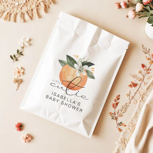 CALLIOPE Little Cutie Clementine Baby Shower Favor Bag | Zazzle