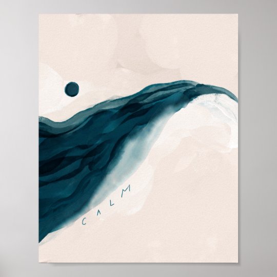 "Calm" Abstract Landscape Poster | Zazzle.com