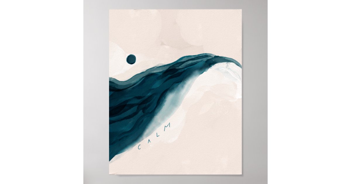 "Calm" Abstract Landscape Poster | Zazzle