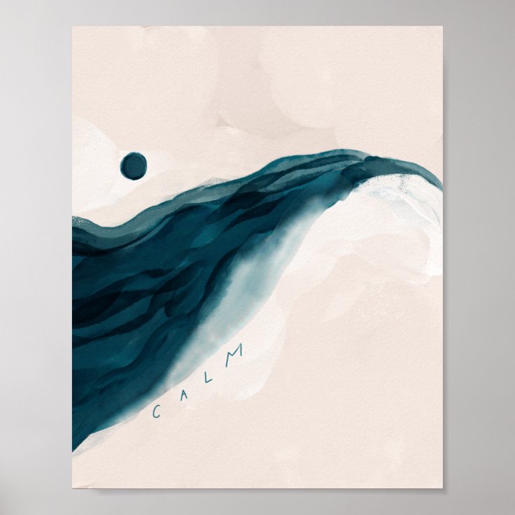 "Calm" Abstract Landscape Poster | Zazzle