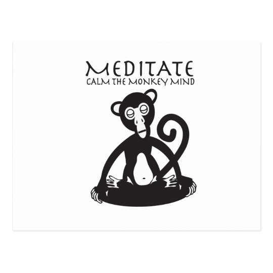 Calm your monkey mind postcard | Zazzle.com