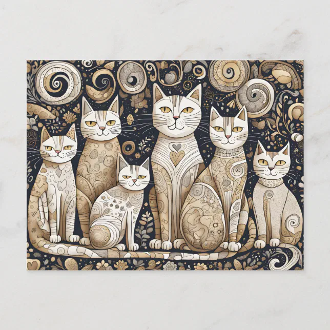 calming cats postcard | Zazzle