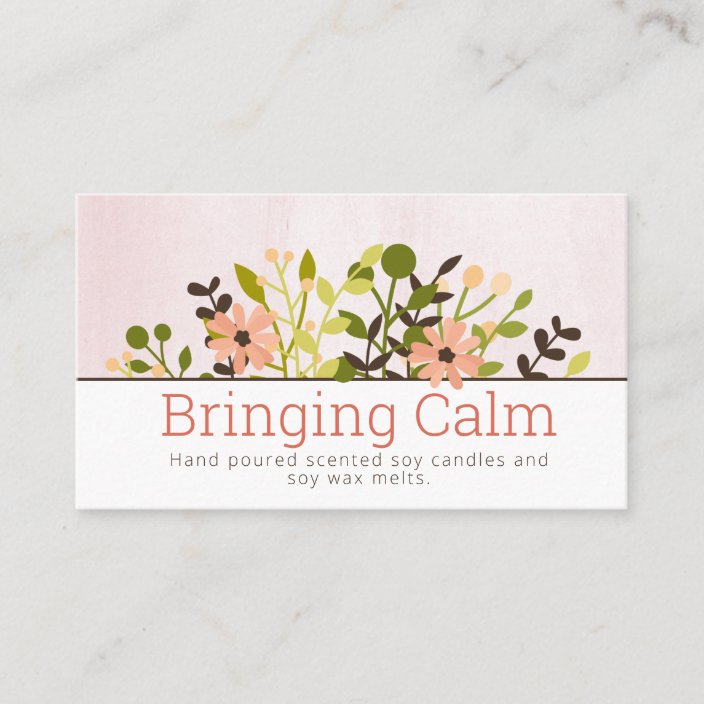 Calming Pink Scented Candle And Soy Wax Melt Business Card | Zazzle.com