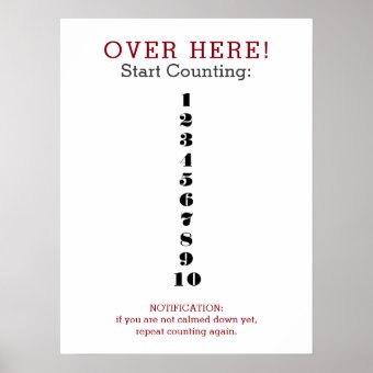 Calming therapy count to ten poster | Zazzle