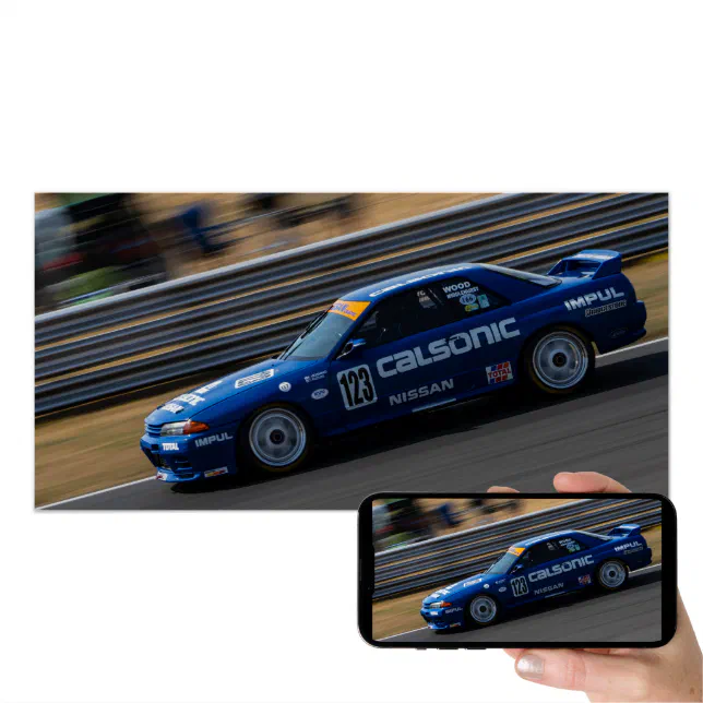 Calsonic Nissan Skyline GT-R R32 Race car Poster | Zazzle