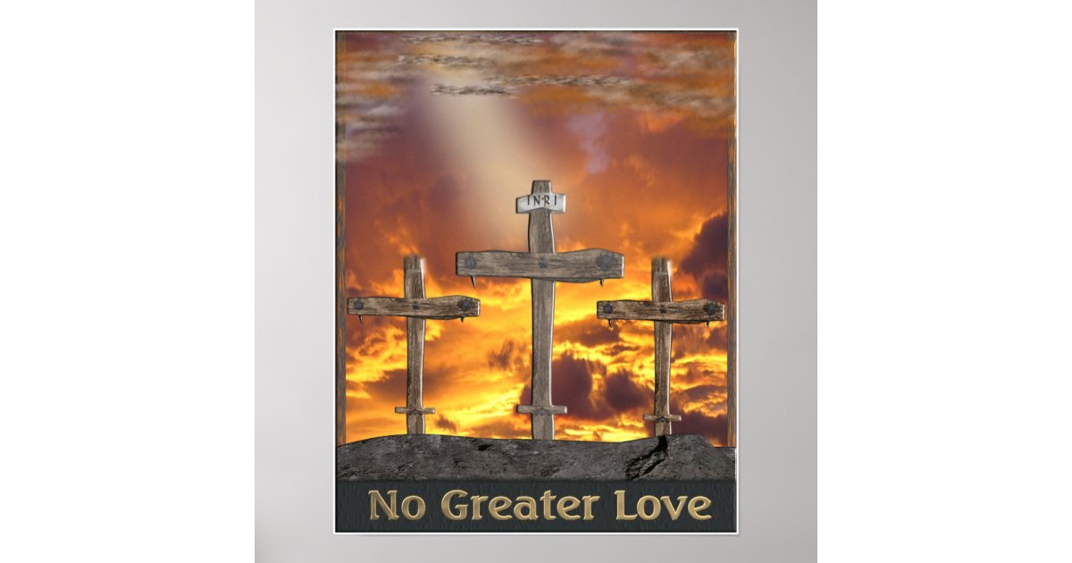 Calvary cross art poster | Zazzle