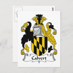Calvert Family Crest Postcard | Zazzle