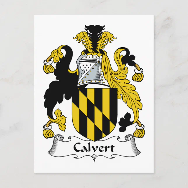 Calvert Family Crest Postcard | Zazzle