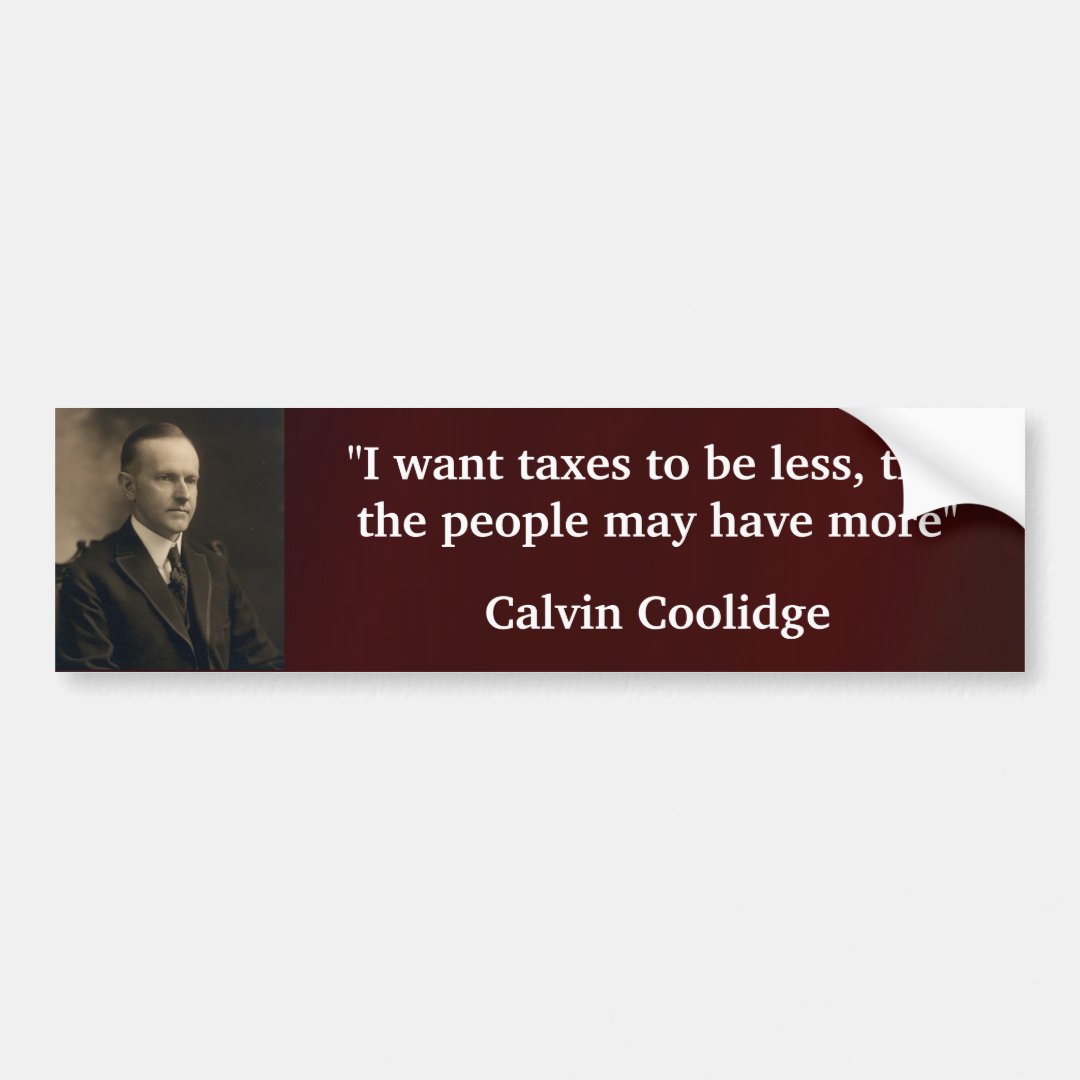 Calvin Coolidge Bumper Sticker | Zazzle