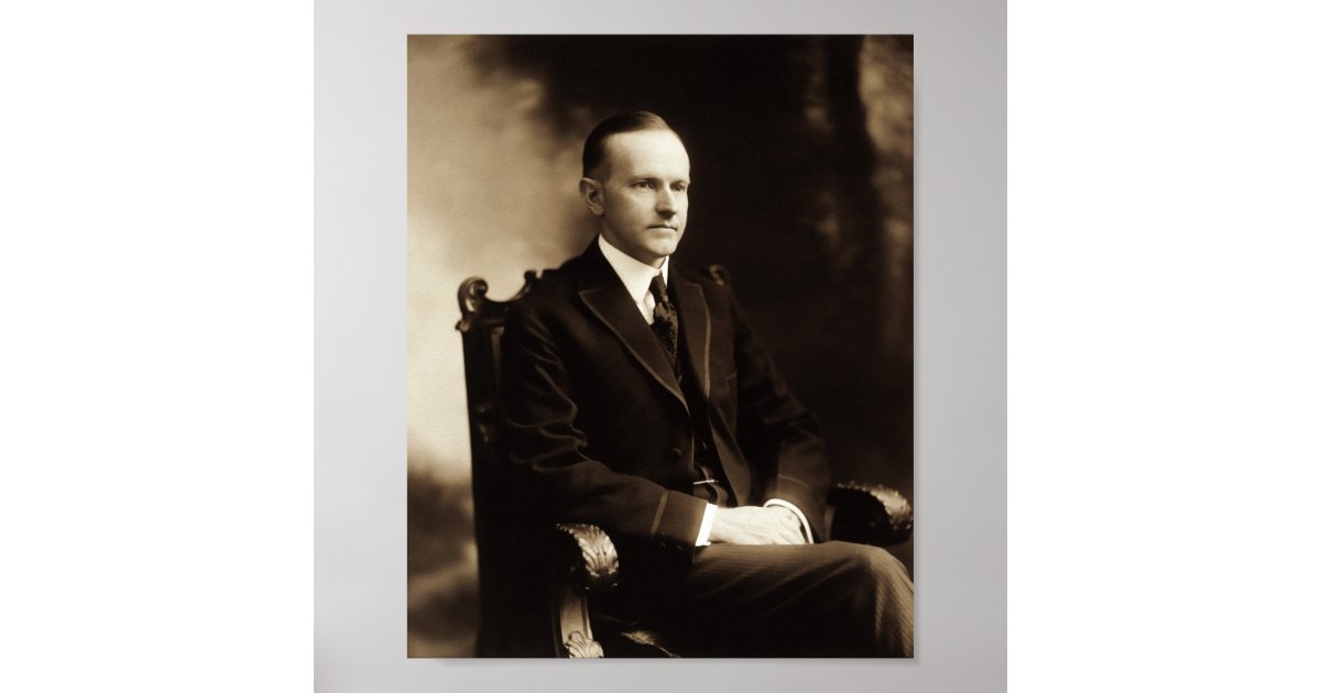 Calvin Coolidge Portrait Poster | Zazzle