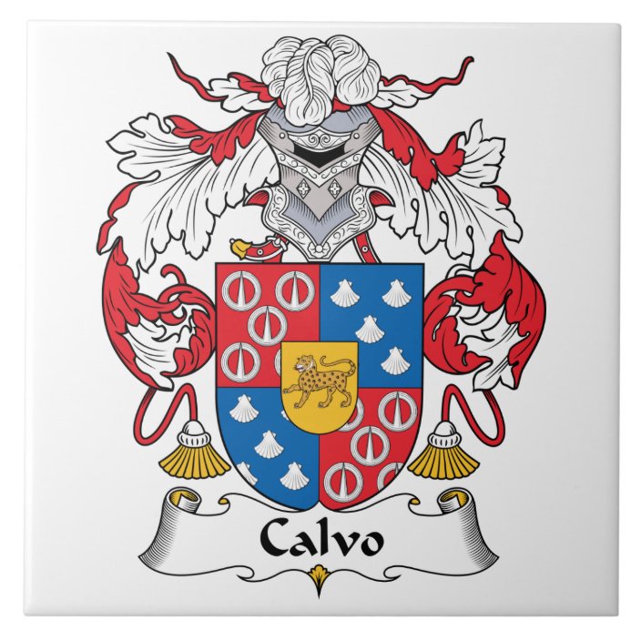 Calvo Family Crest Tile | Zazzle.com