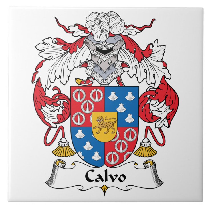 Calvo Family Crest Tile | Zazzle