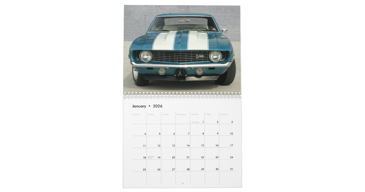 Camaro Calendar | Zazzle