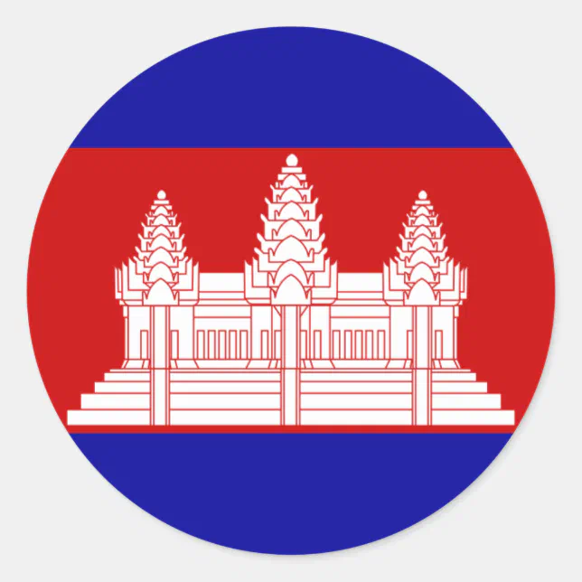 Cambodia Flag Sticker | Zazzle