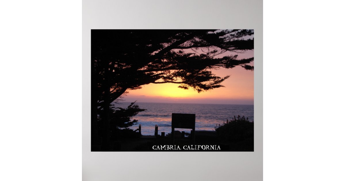 CAMBRIA, CALIFORNIA POSTER | Zazzle