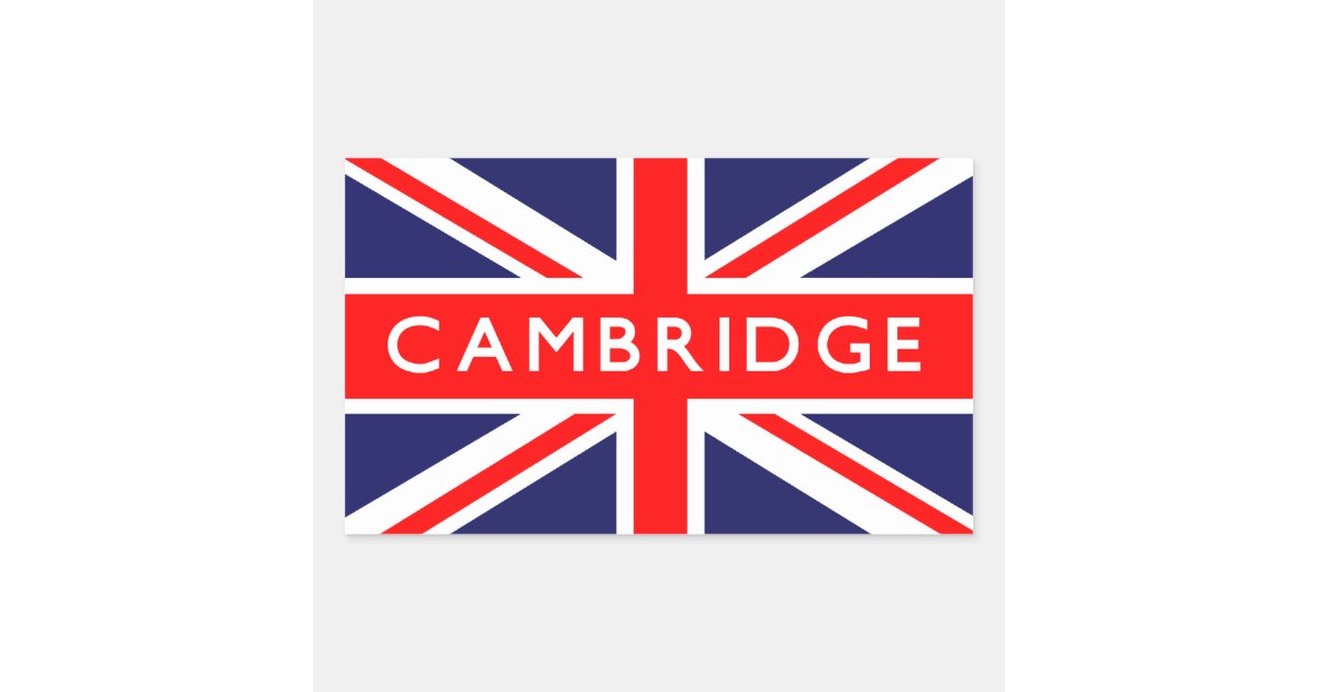 Cambridge : British Flag Rectangular Sticker | Zazzle