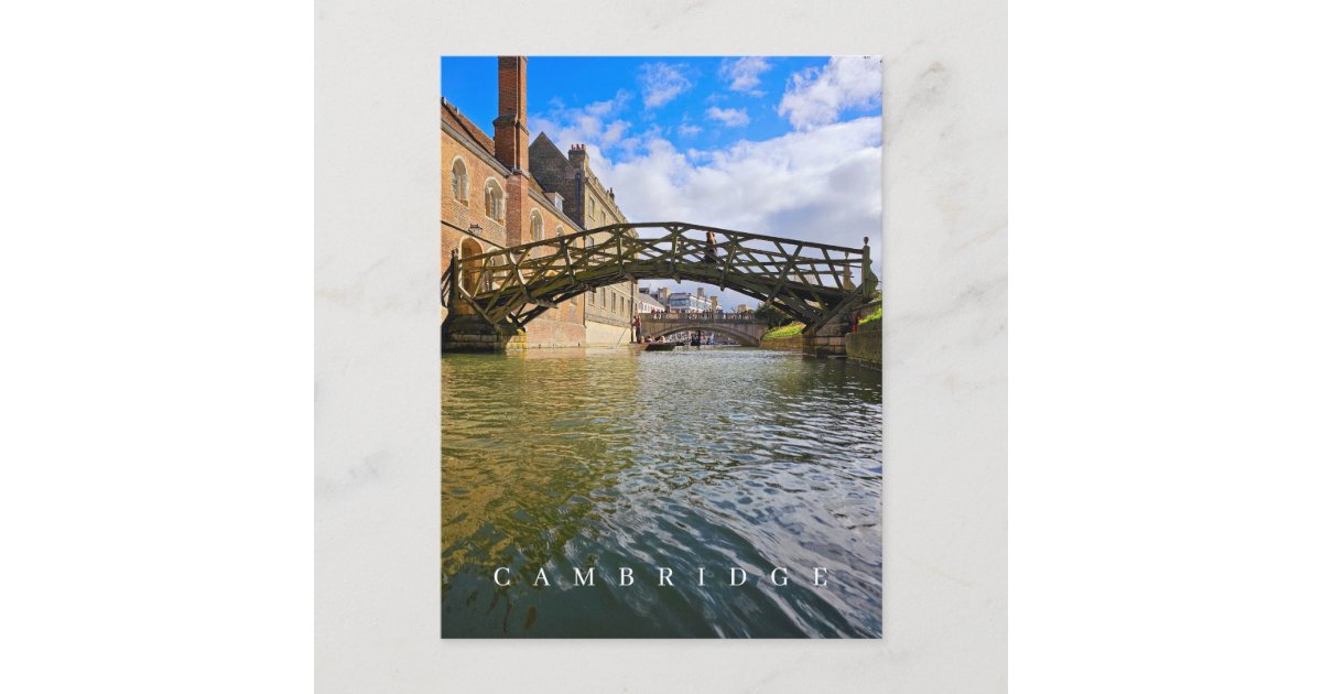 Cambridge Mathematical Bridge view postcard | Zazzle