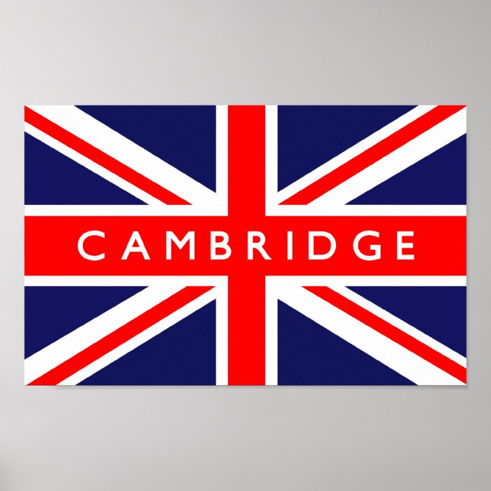 Cambridge UK Flag Poster | Zazzle.com