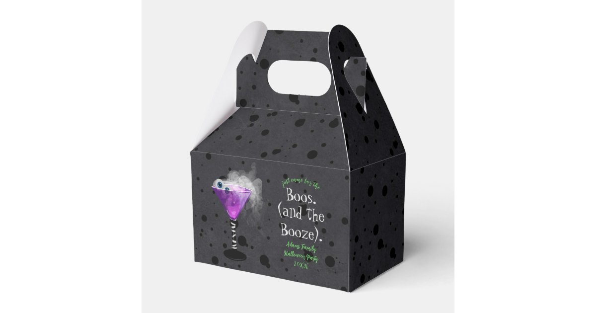 Came for the Boos and Booze Adult Halloween Party Favor Boxes | Zazzle