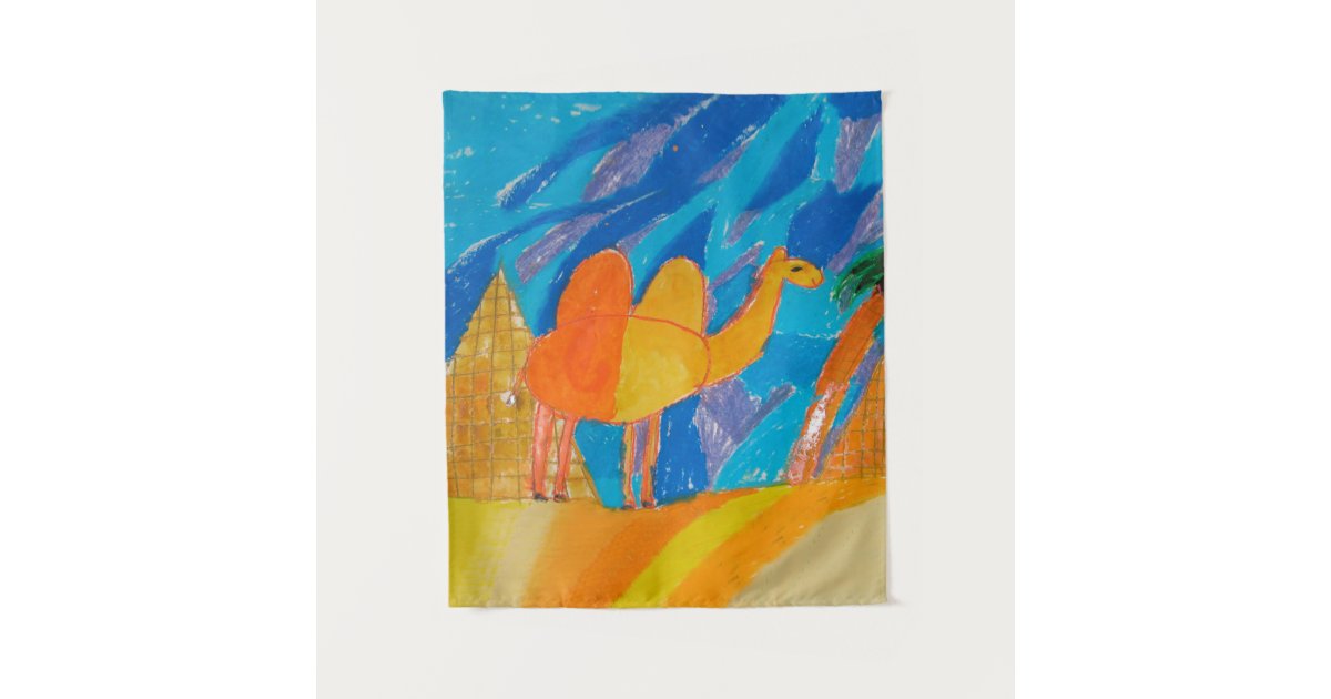 Camel Art By Kids Tapestry | Zazzle