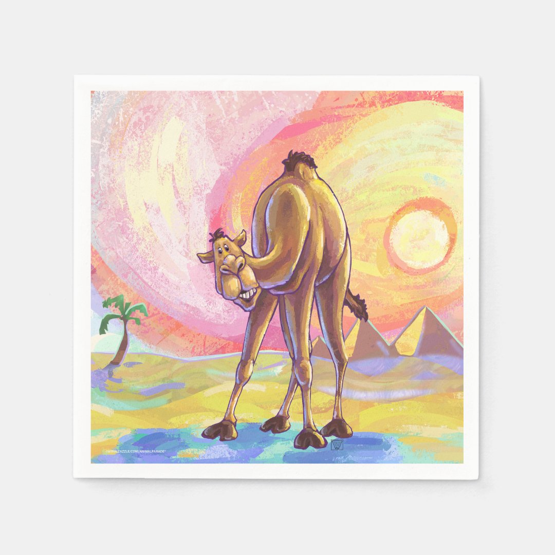 Camel Gifts & Accessories Paper Napkins | Zazzle