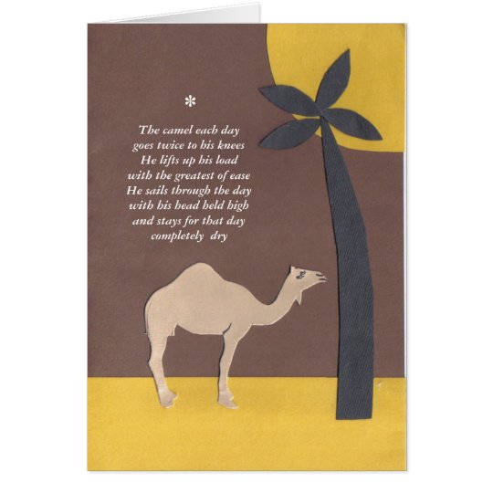 camel poem card | Zazzle.com