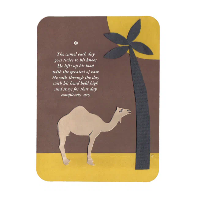 Camel poem magnet | Zazzle