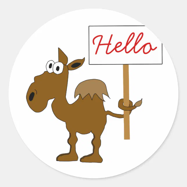Camel With Sign Sticker | Zazzle