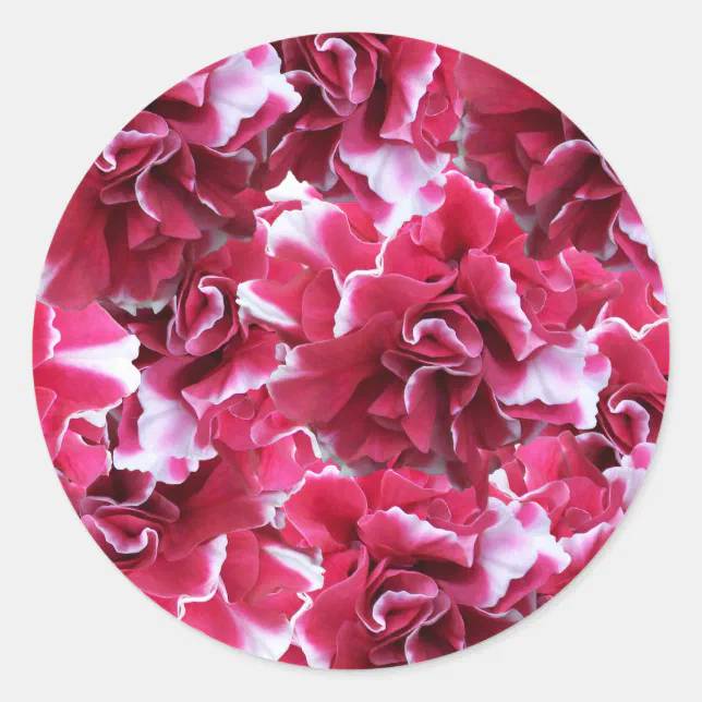 Camelot Red Floral Classic Round Sticker | Zazzle