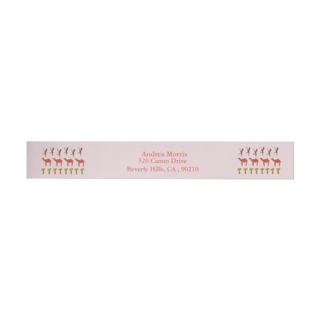 Camels, Monkeys Art Wrap Around Address Labels | Zazzle