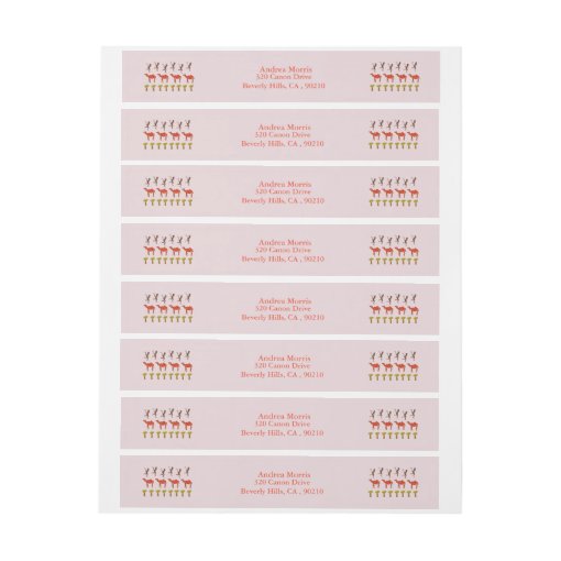 Camels, Monkeys Art Wrap Around Address Labels | Zazzle