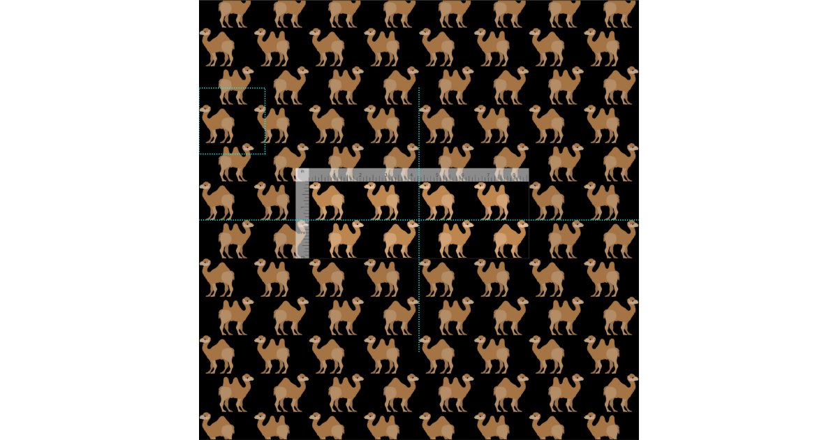 Camels Print Fabric Black | Zazzle
